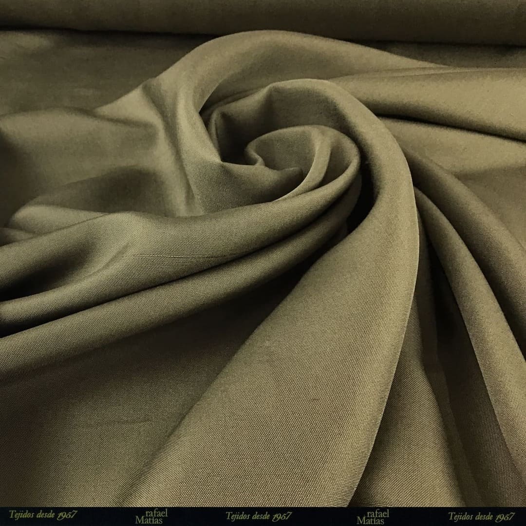 Tela Alpaca Shantung Oliva – Telas y Moda