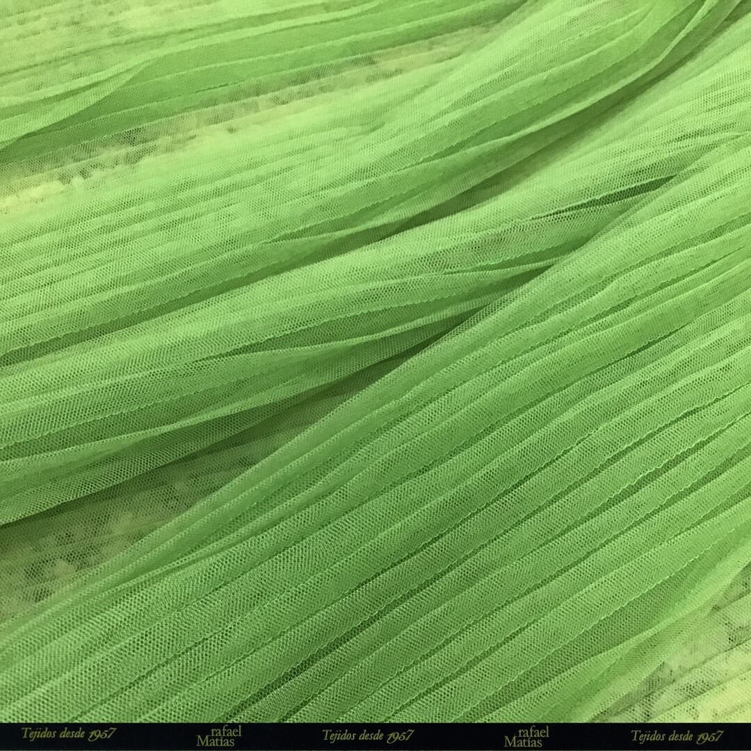 Tela Tul Plisado Verde – Telas y Moda